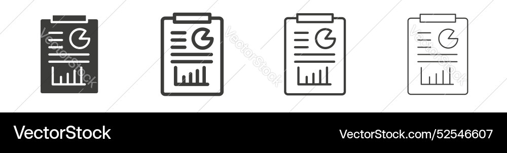 Quarterly report icon set on white background Vector Image