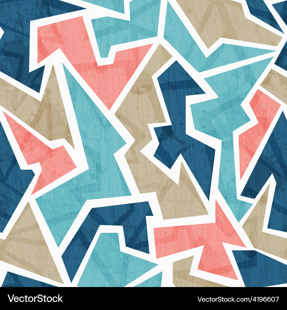 Vintage geometric triangle seamless pattern Vector Image