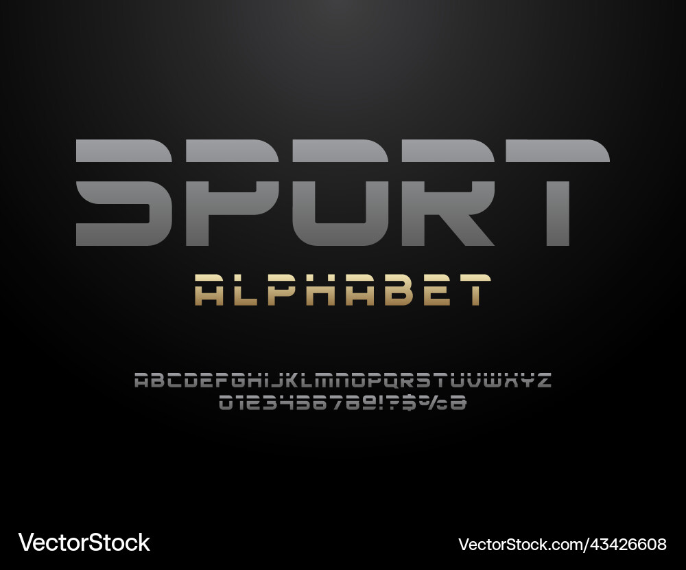 Abstract font Royalty Free Vector Image - VectorStock