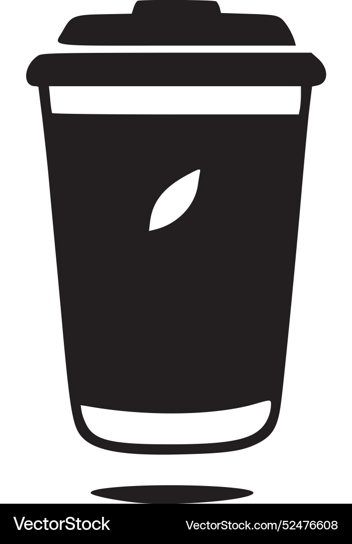 Coffee - minimalist and flat logo Royalty Free Vector Image