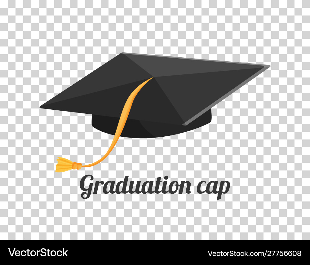 Graduation cap or hat Royalty Free Vector Image