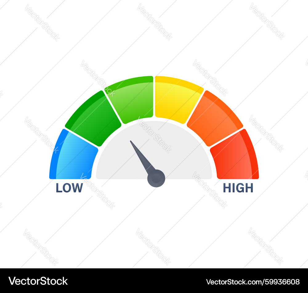 Low Performance Speedometer – Royalty-Free Vector | VectorStock