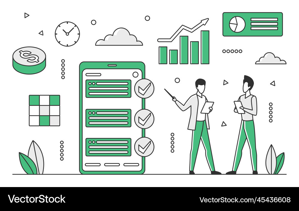 Monitoring mobile data Royalty Free Vector Image