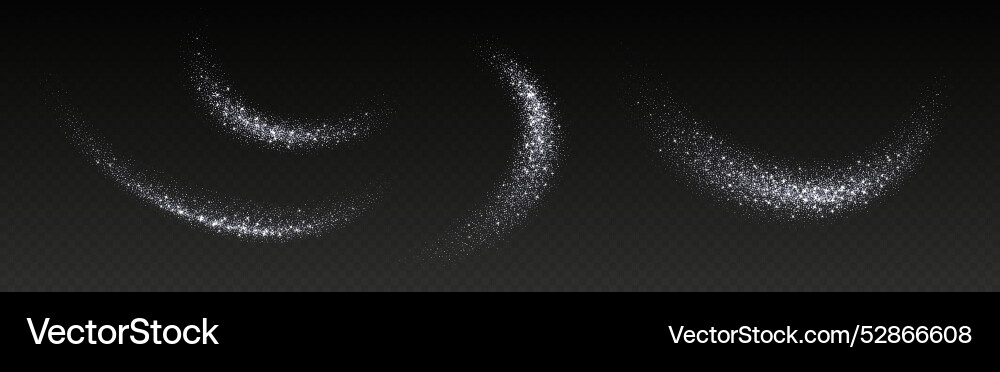 Silver glitter splash shiny star dust explosion Vector Image