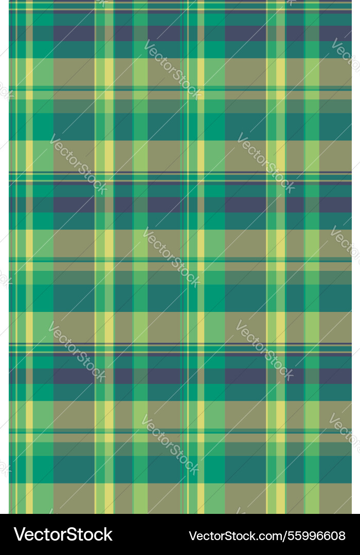 Vibrant green and yellow plaid pattern perfect Vector Image