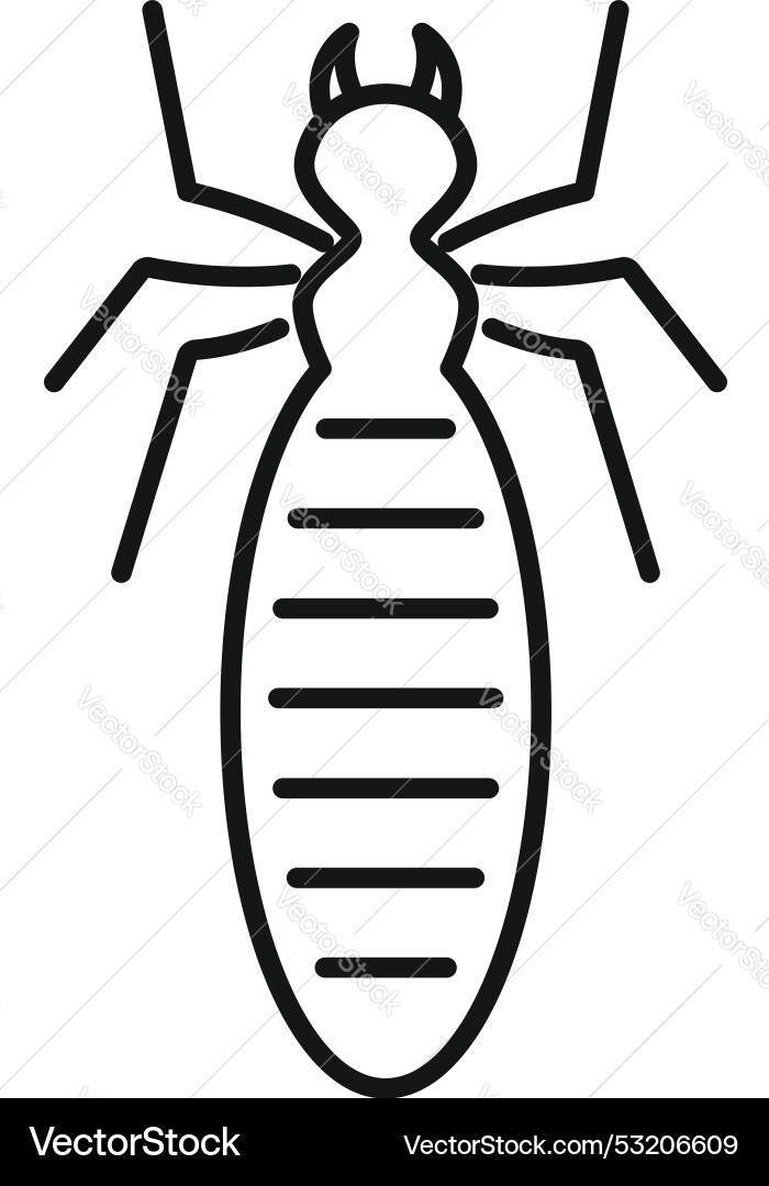 Big termite insect with long legs icon thin line Vector Image