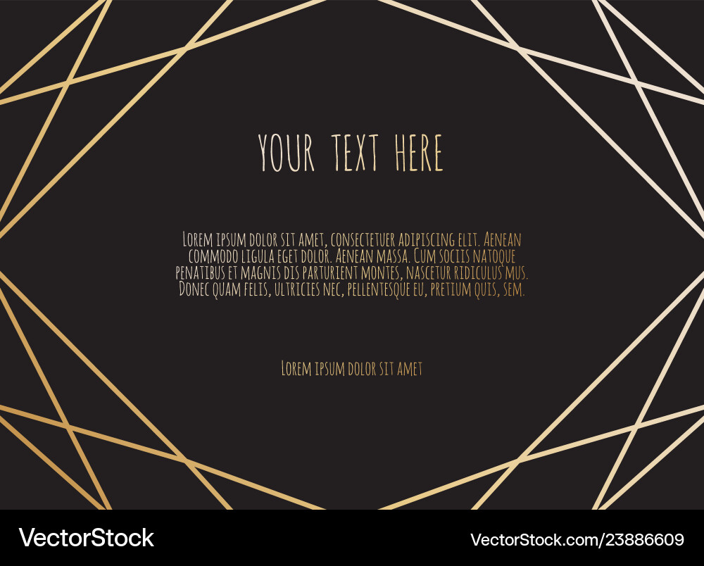 Gold Diamond Frame - Geometric Royalty Free Vector Image