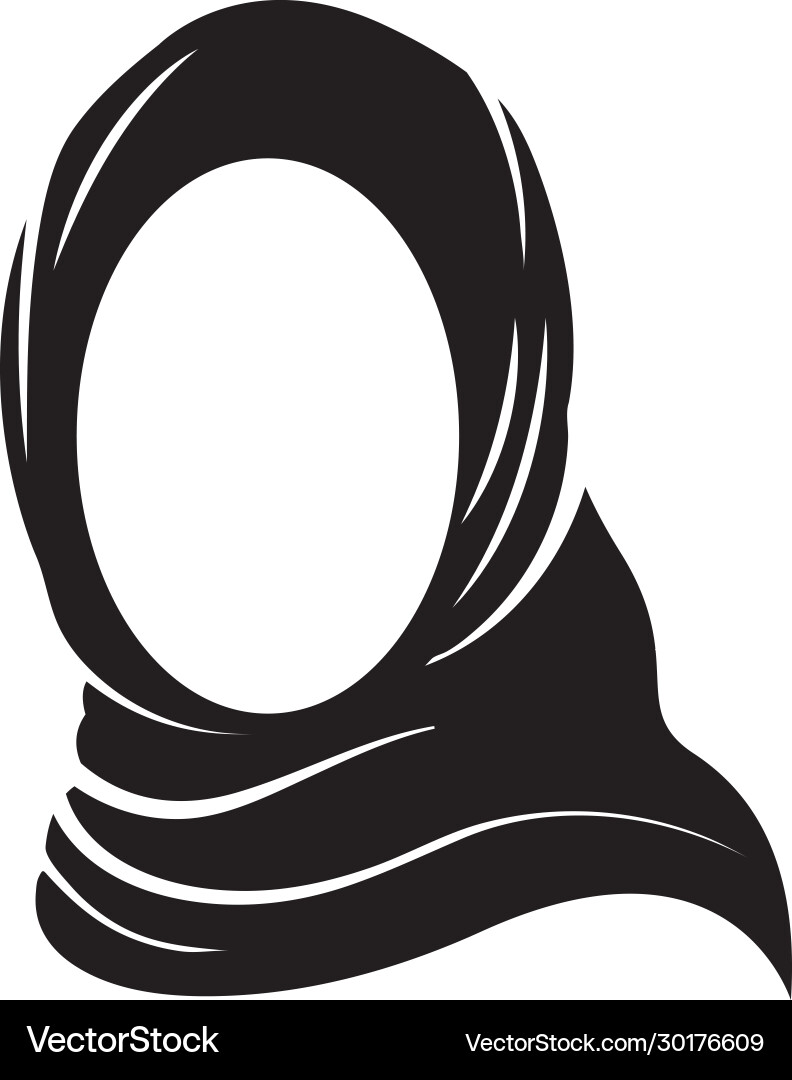 Hijab Vector Black Templates Download Free Vector Art Hijab Vector