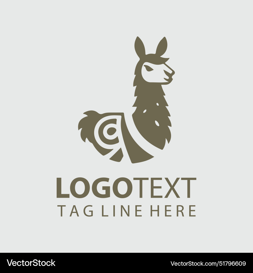 Llama logo Royalty Free Vector Image - VectorStock