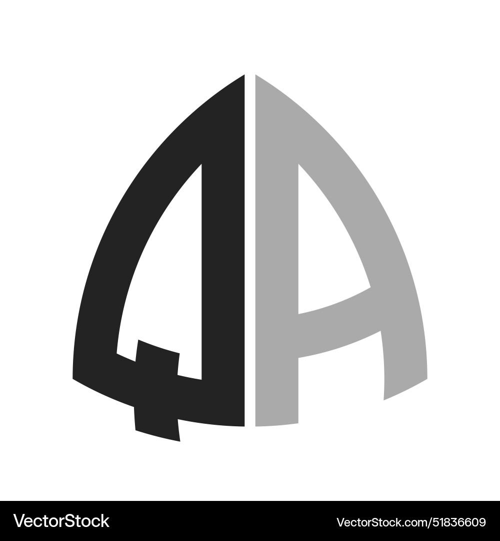 Modern creative qa logo design letter icon Vector Image