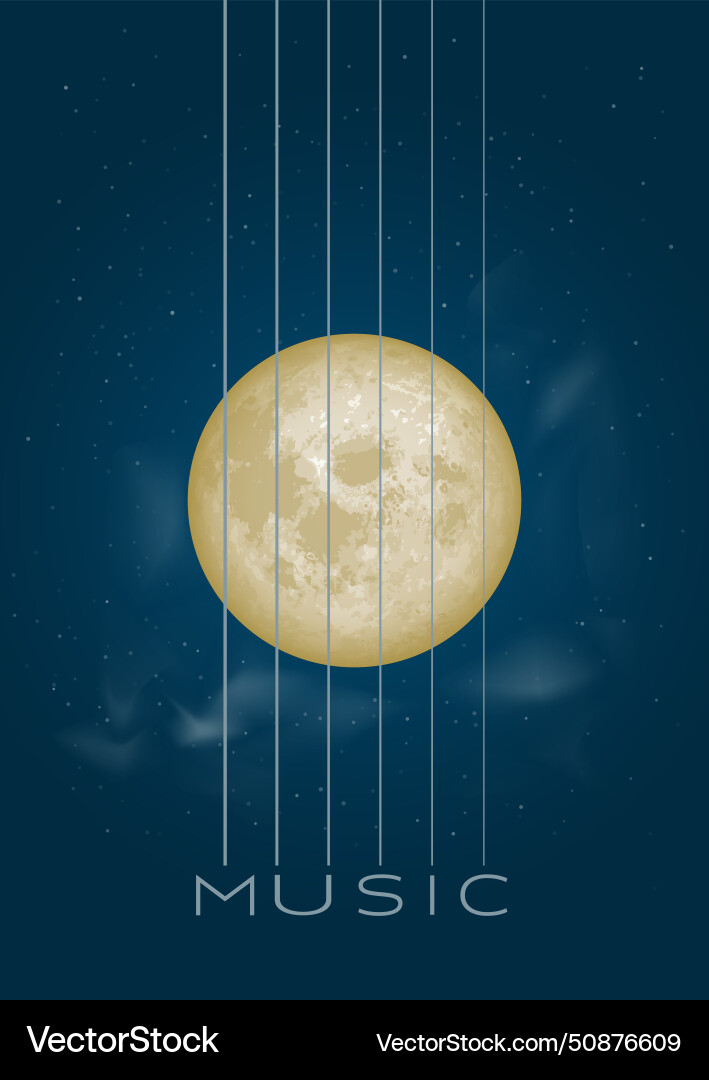 Music of guitar strings Royalty Free Vector Image