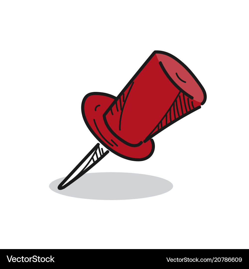 Pin on a white background Royalty Free Vector Image