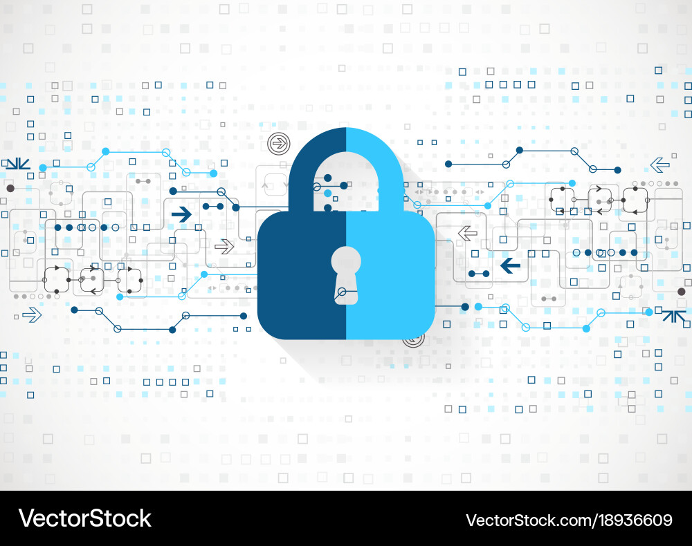 Protection concept protect mechanism system Vector Image
