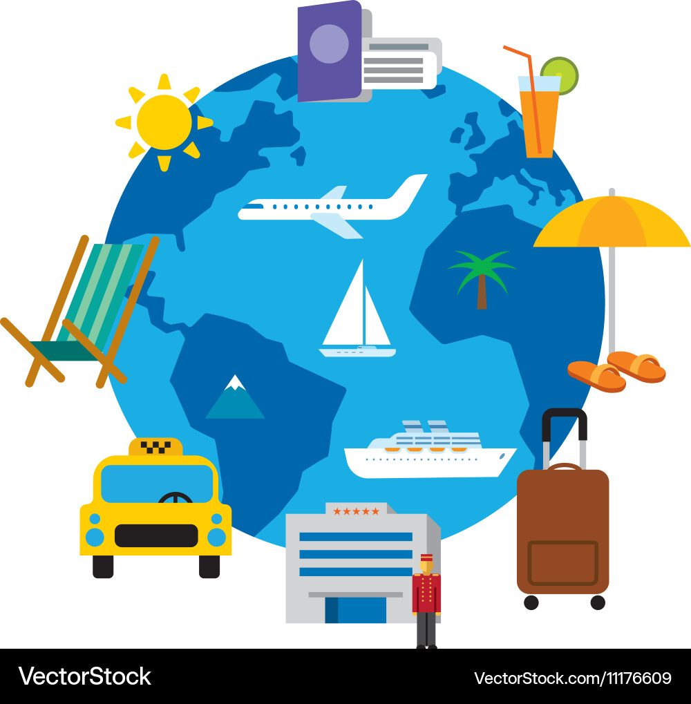 Ravel around the world Royalty Free Vector Image