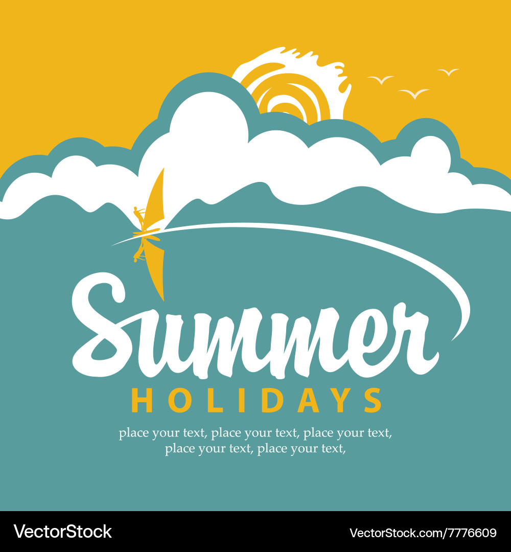Summer banner with sea Royalty Free Vector Image