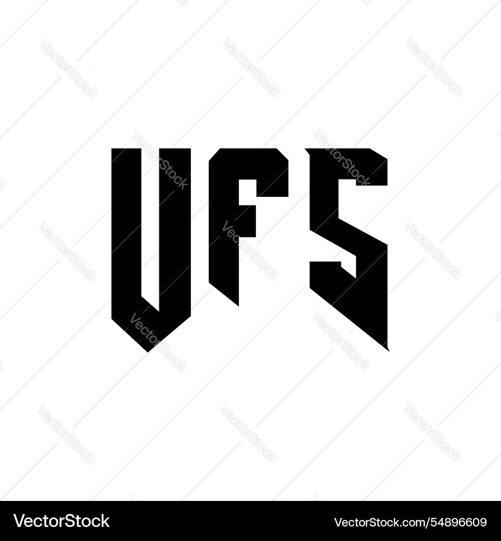 Ufs letter logo design for technology company Vector Image