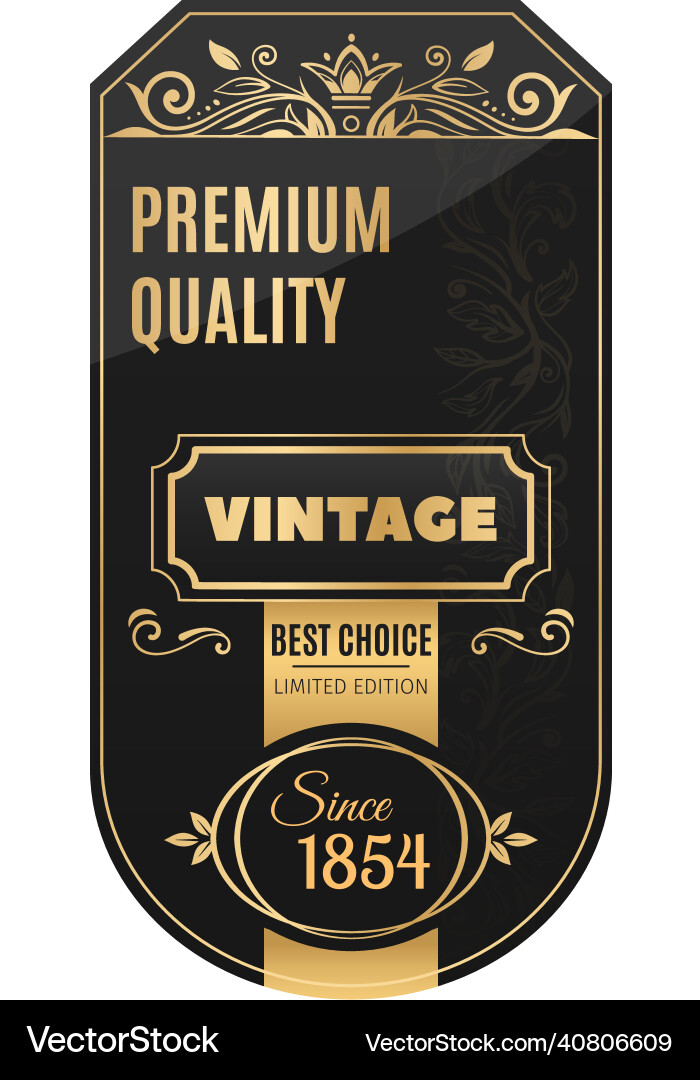 Vintage choice label composition Royalty Free Vector Image