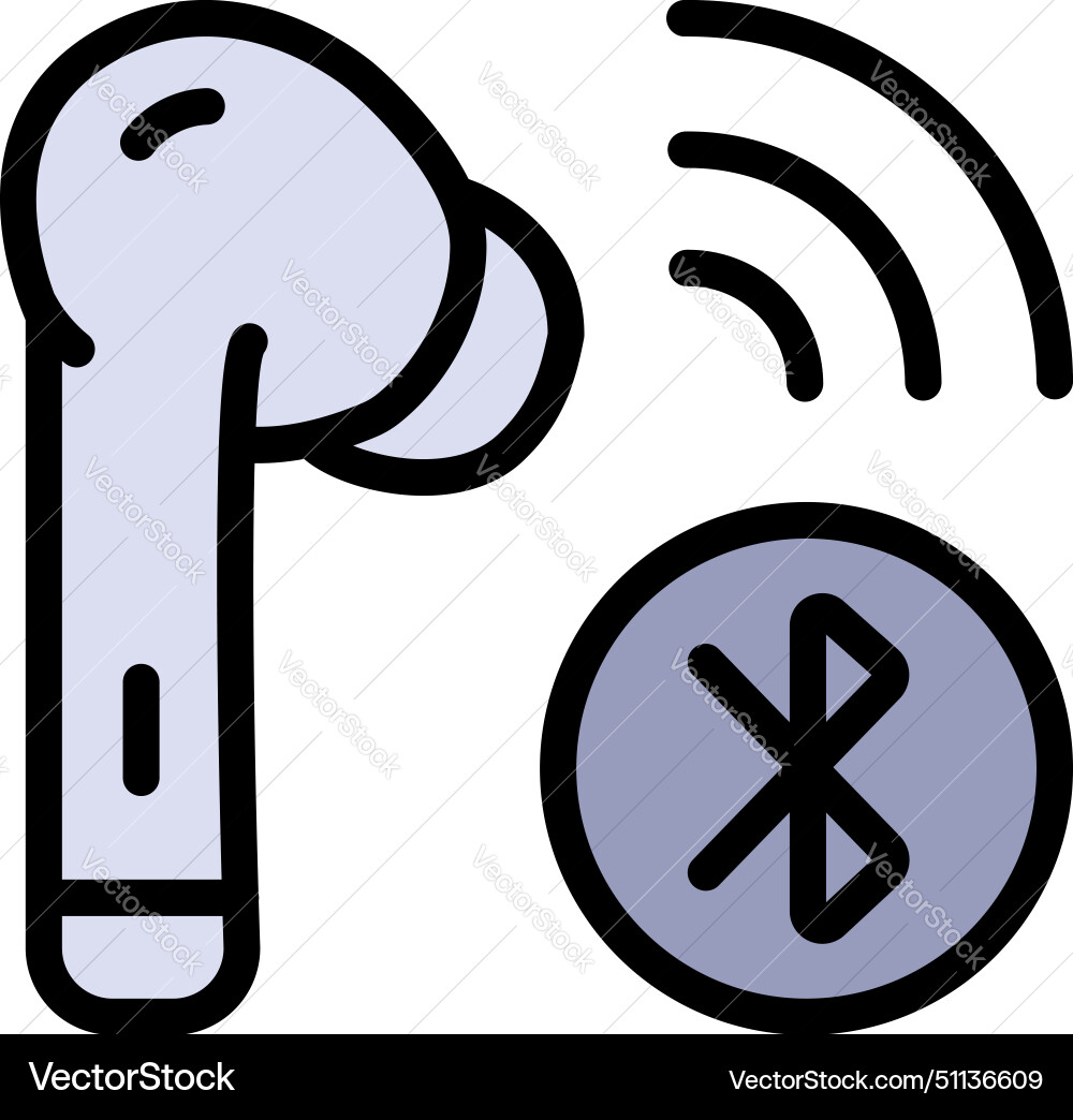 Wireless earphones icon headphones Royalty Free Vector Image