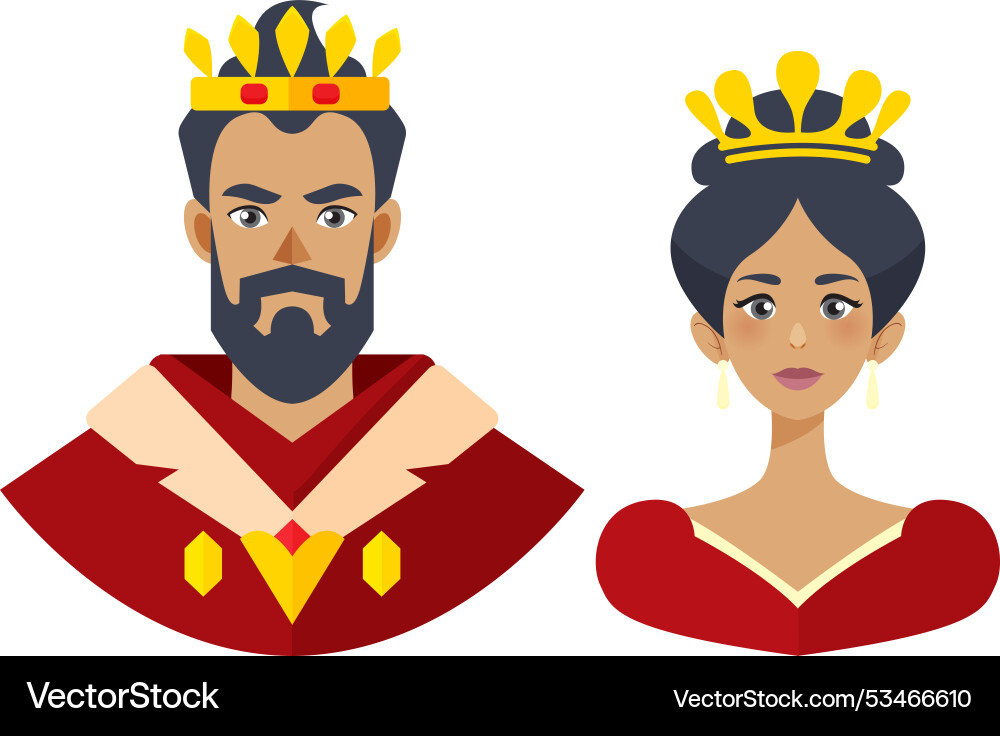 A king and queen Royalty Free Vector Image - VectorStock