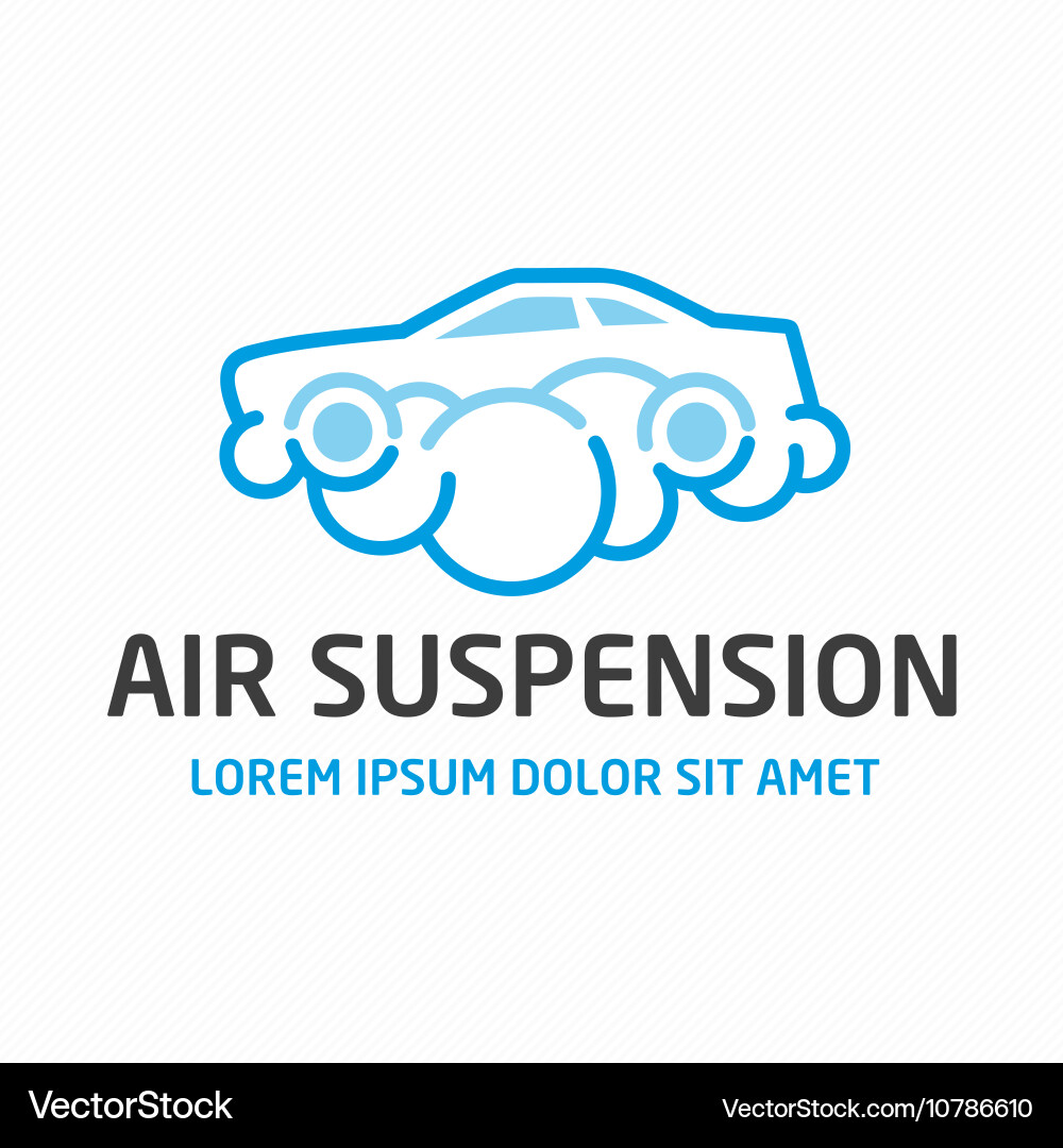 Air suspension logo template Royalty Free Vector Image