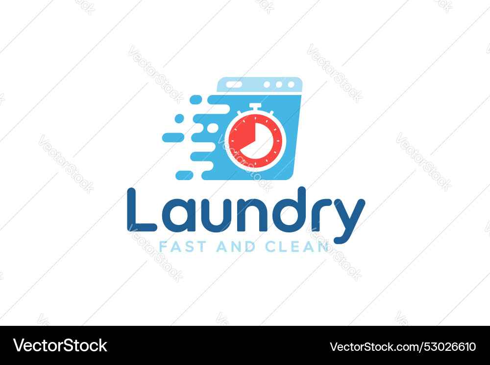 Express laundry logo design template washing Vector Image