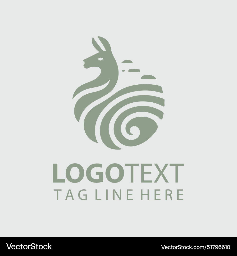 Llama logo Royalty Free Vector Image - VectorStock