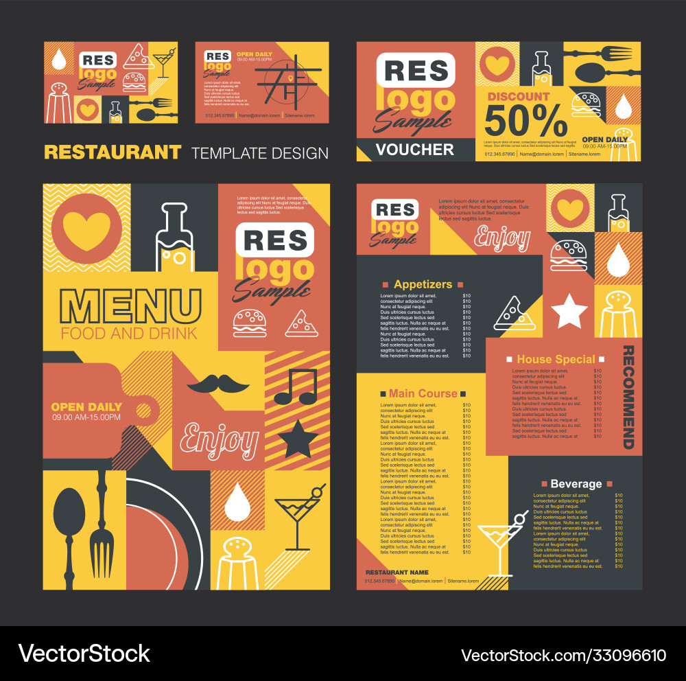 Menu Royalty Free Vector Image - VectorStock
