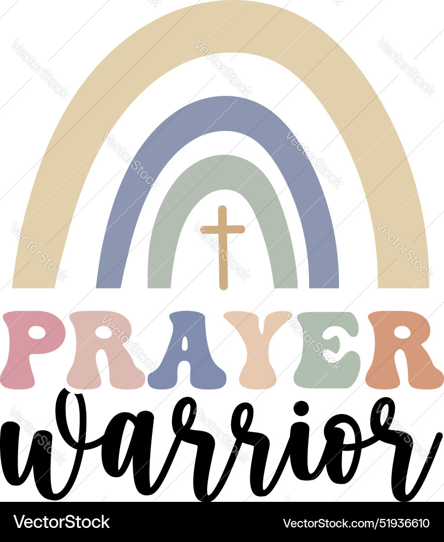 Prayer warrior svg christian god jesus Royalty Free Vector