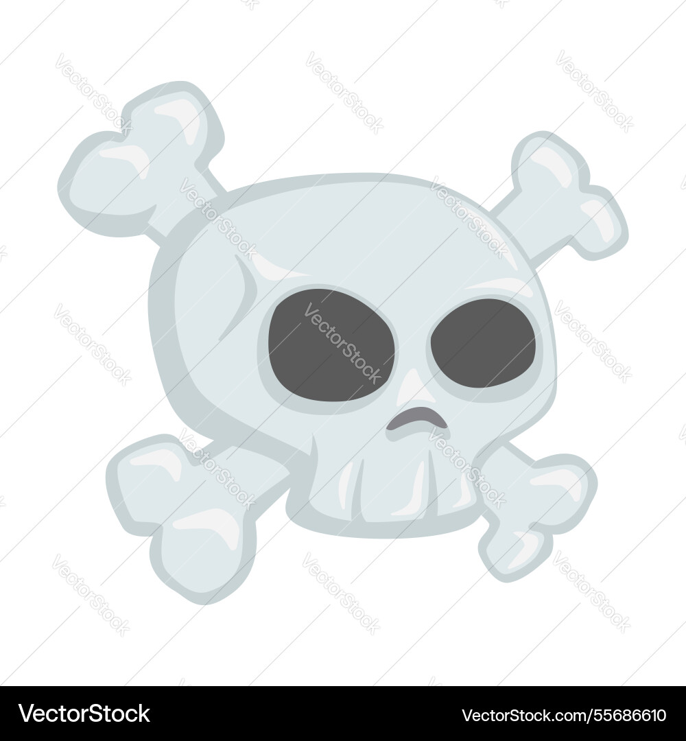 Skull bones emoji icon symbol Royalty Free Vector Image