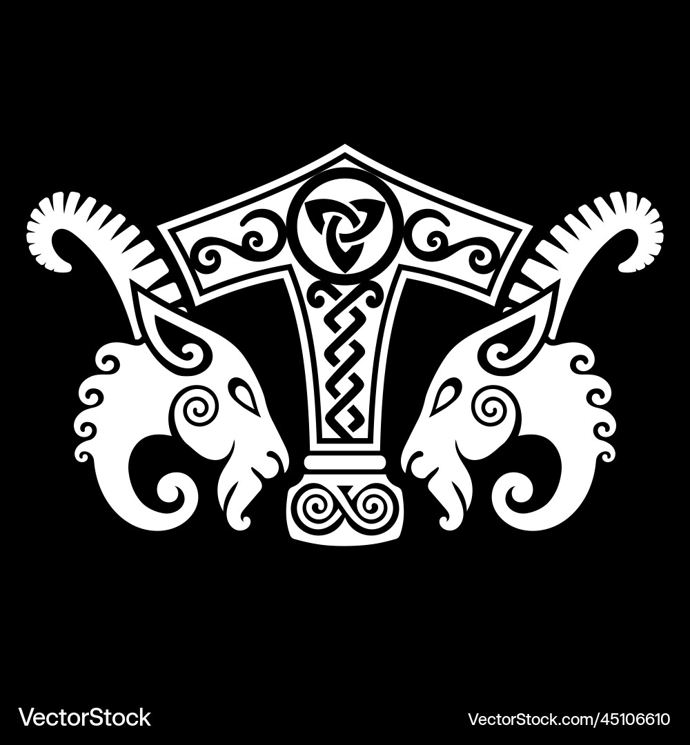Viking design ancient scandinavian depiction Vector Image