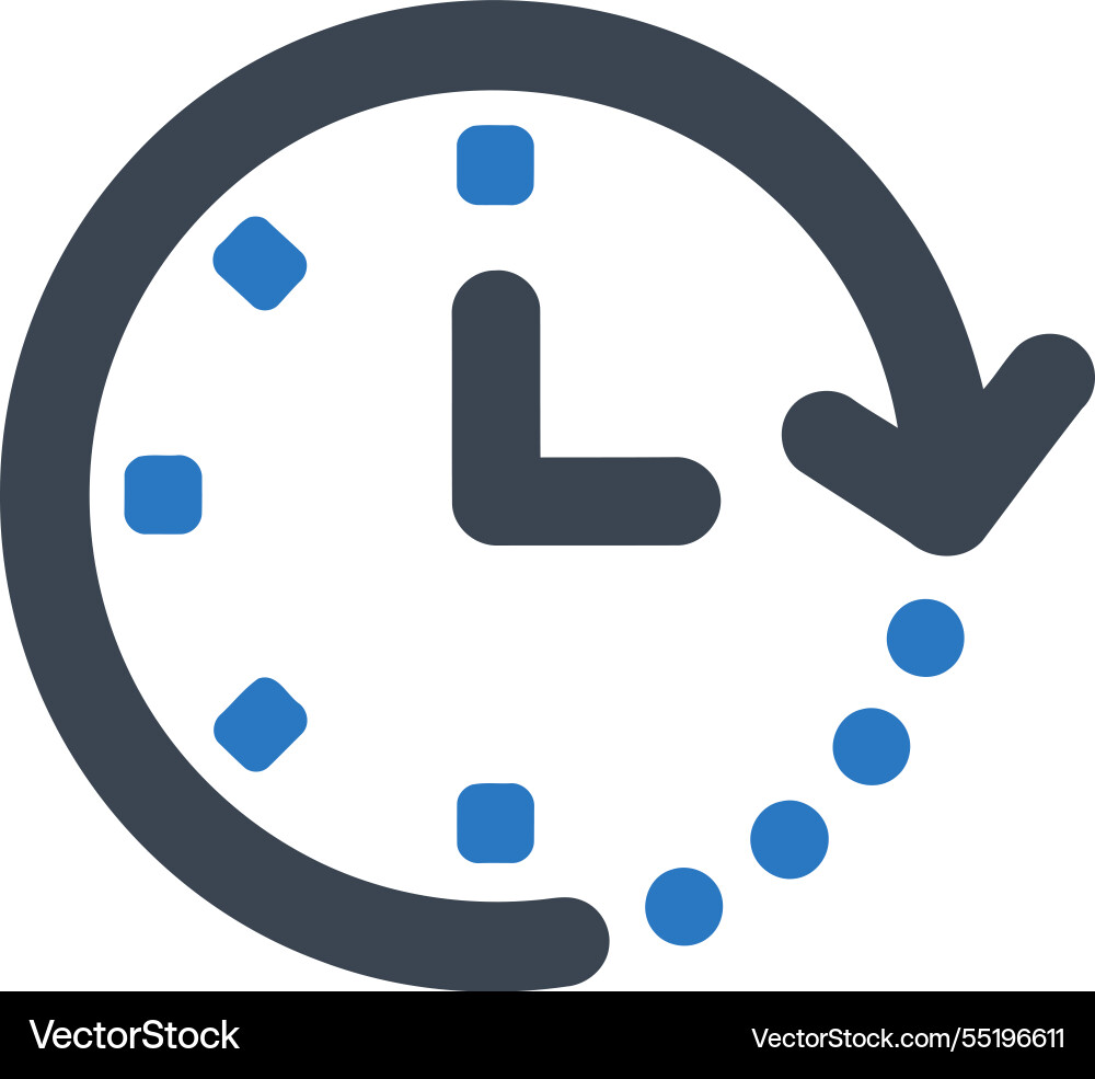 Clock history icon Royalty Free Vector Image - VectorStock
