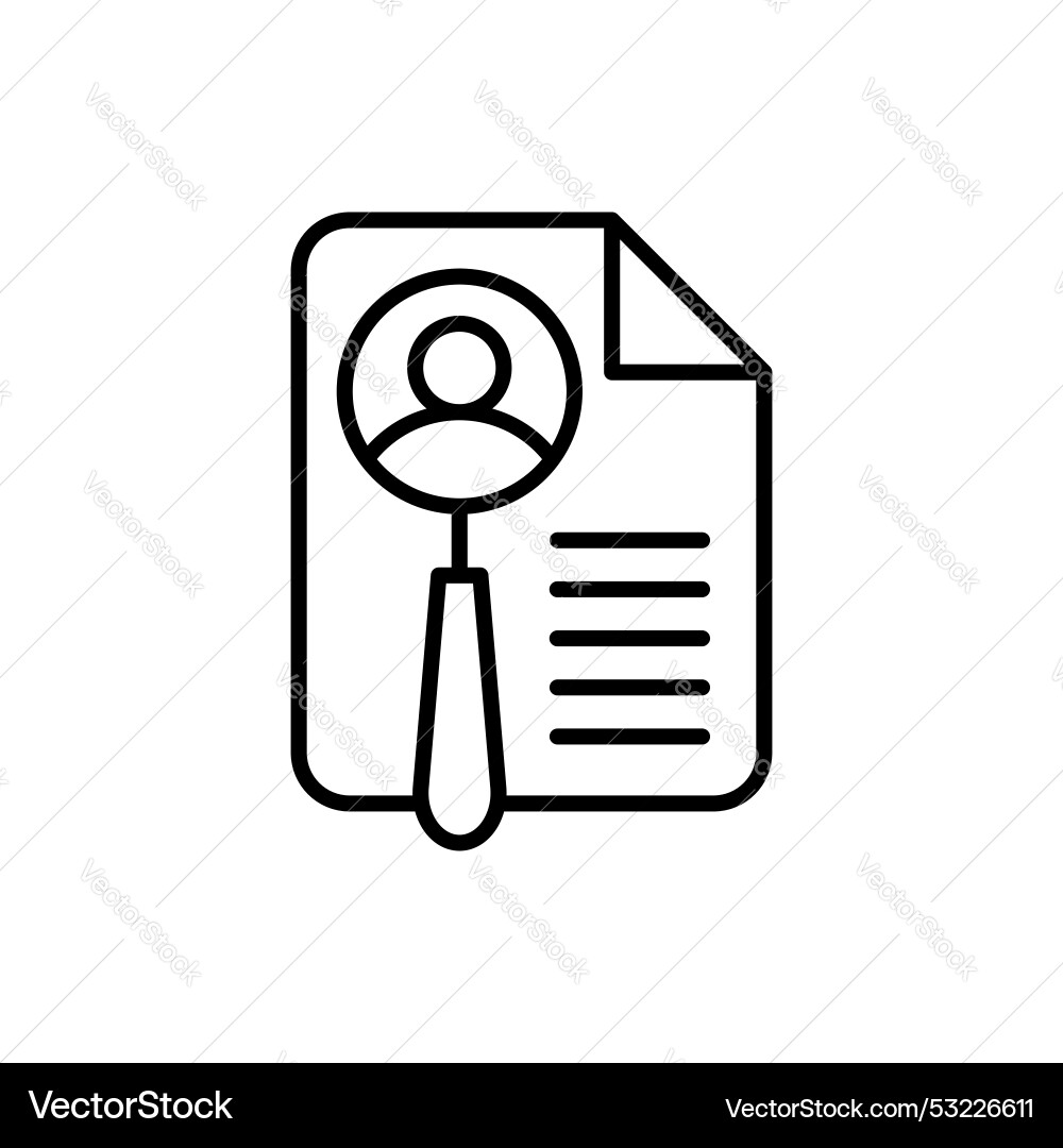 Curriculum vitae sign Royalty Free Vector Image