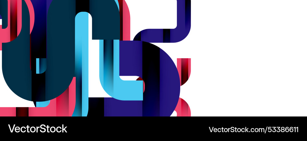 Lines abstract letter style design background Vector Image