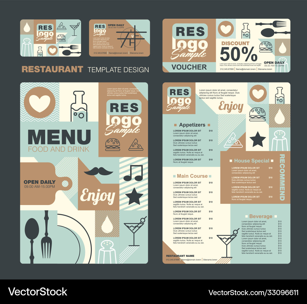 Menu Royalty Free Vector Image - VectorStock