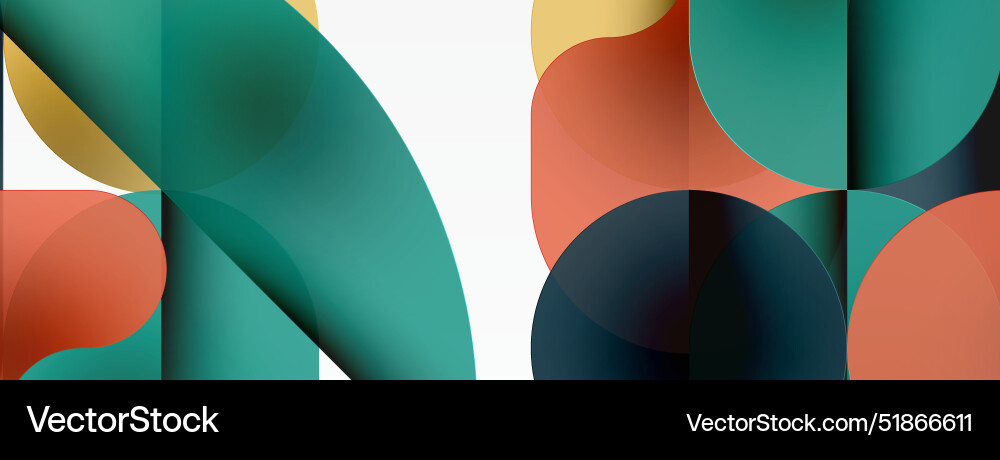 Minimal round shapes geometric abstract background