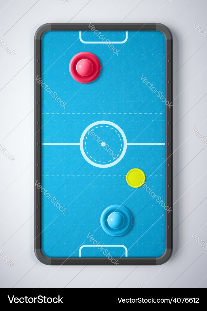 Air hockey table Royalty Free Vector Image - VectorStock
