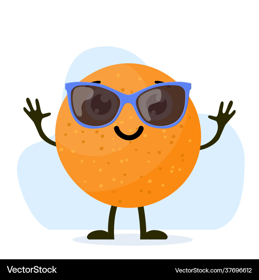Cute and funny orange character Royalty Free Vector Image