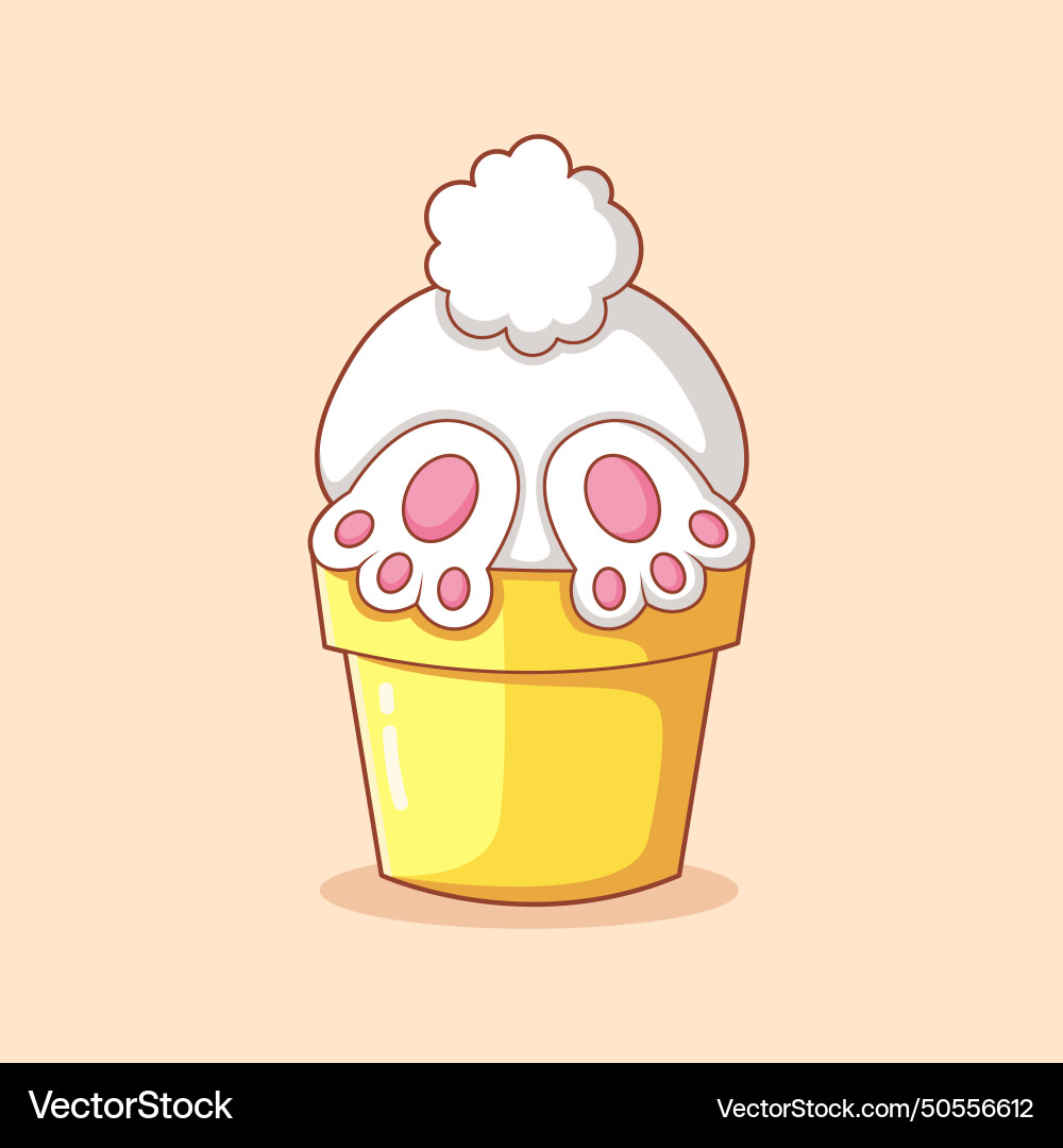 Cute bunny character design Royalty Free Vector Image