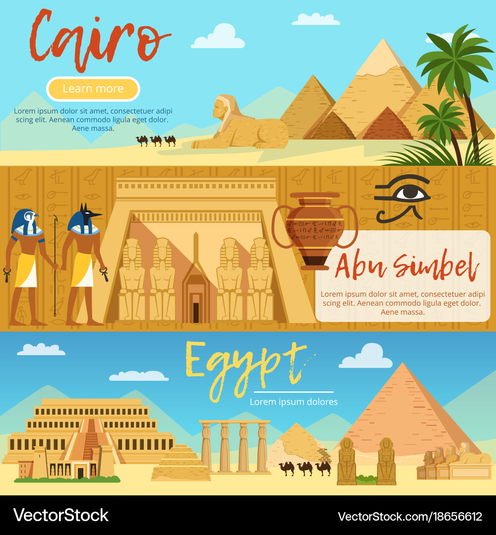Brochure Egypt Travel Vector Images (over 120)