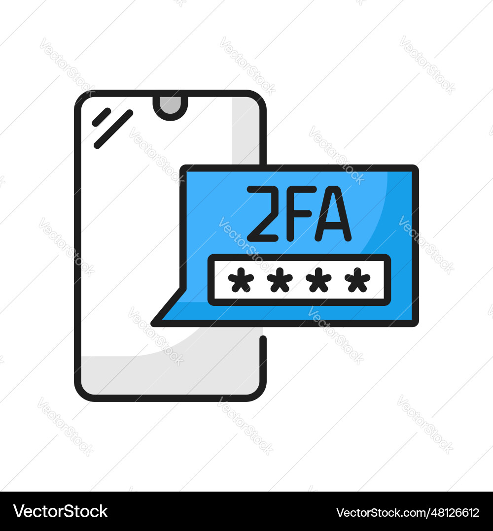 Password For Secure Transaction 2fa Verification Vector Image