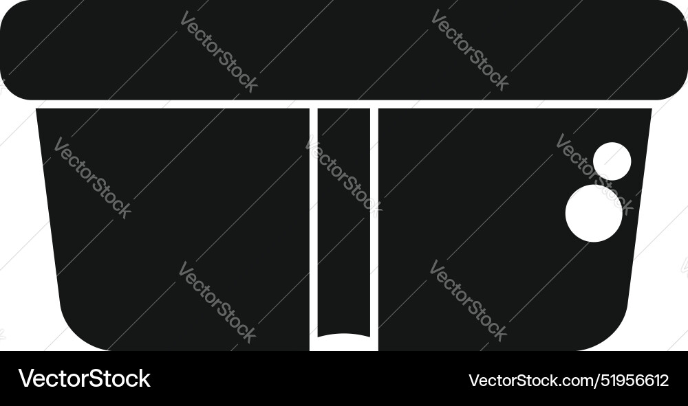 Rectangular plastic container for food storage Vector Image