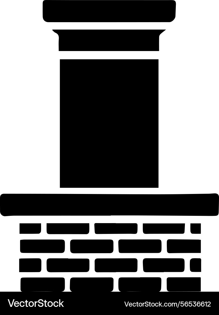 Simple icon of a chimney logo design Royalty Free Vector