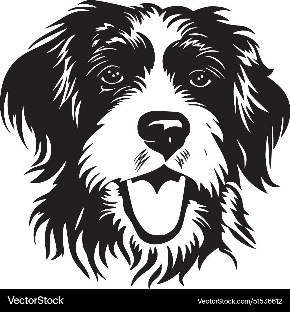 Terrier dog - minimalist and simple silhouette Vector Image