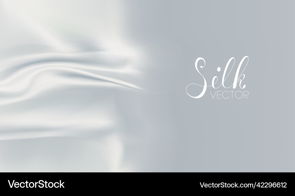 White silk cloth background light wave Royalty Free Vector