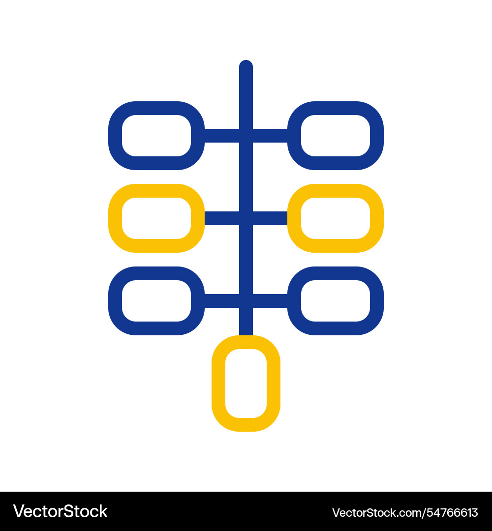 Abstract organization chart concept of hierarchy Vector Image