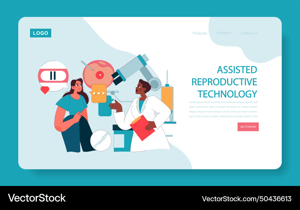 Assisted reproductive technology or art web Vector Image