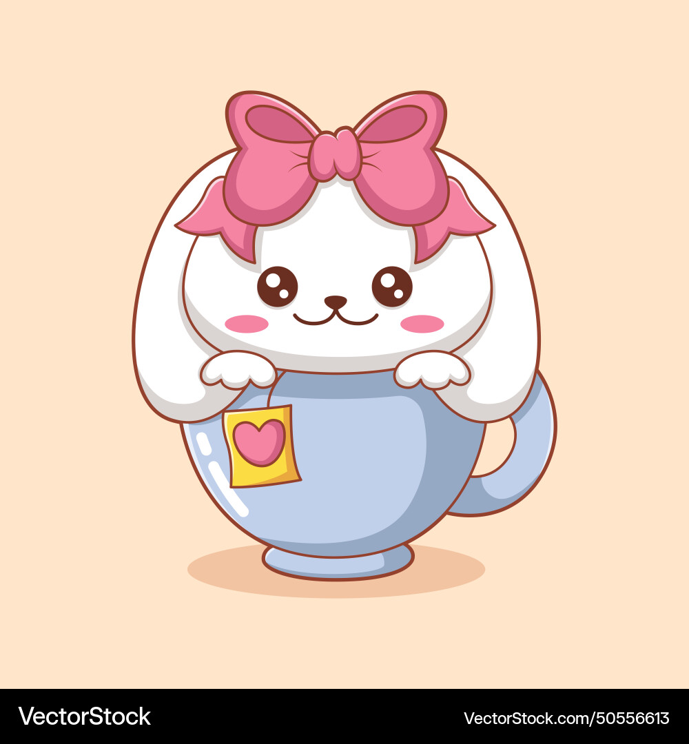 Cute bunny character design Royalty Free Vector Image