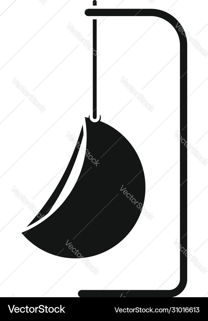 Hanging chair icon simple style Royalty Free Vector Image