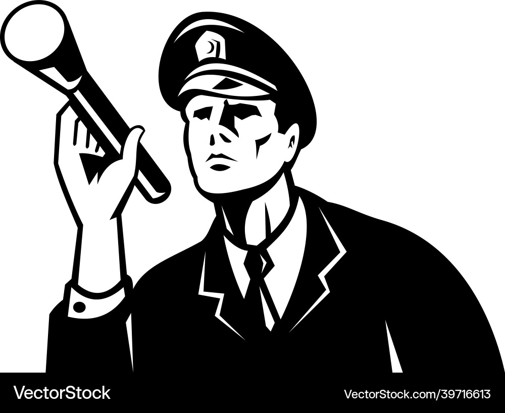 Law enforcement policeman security guard Vector Image