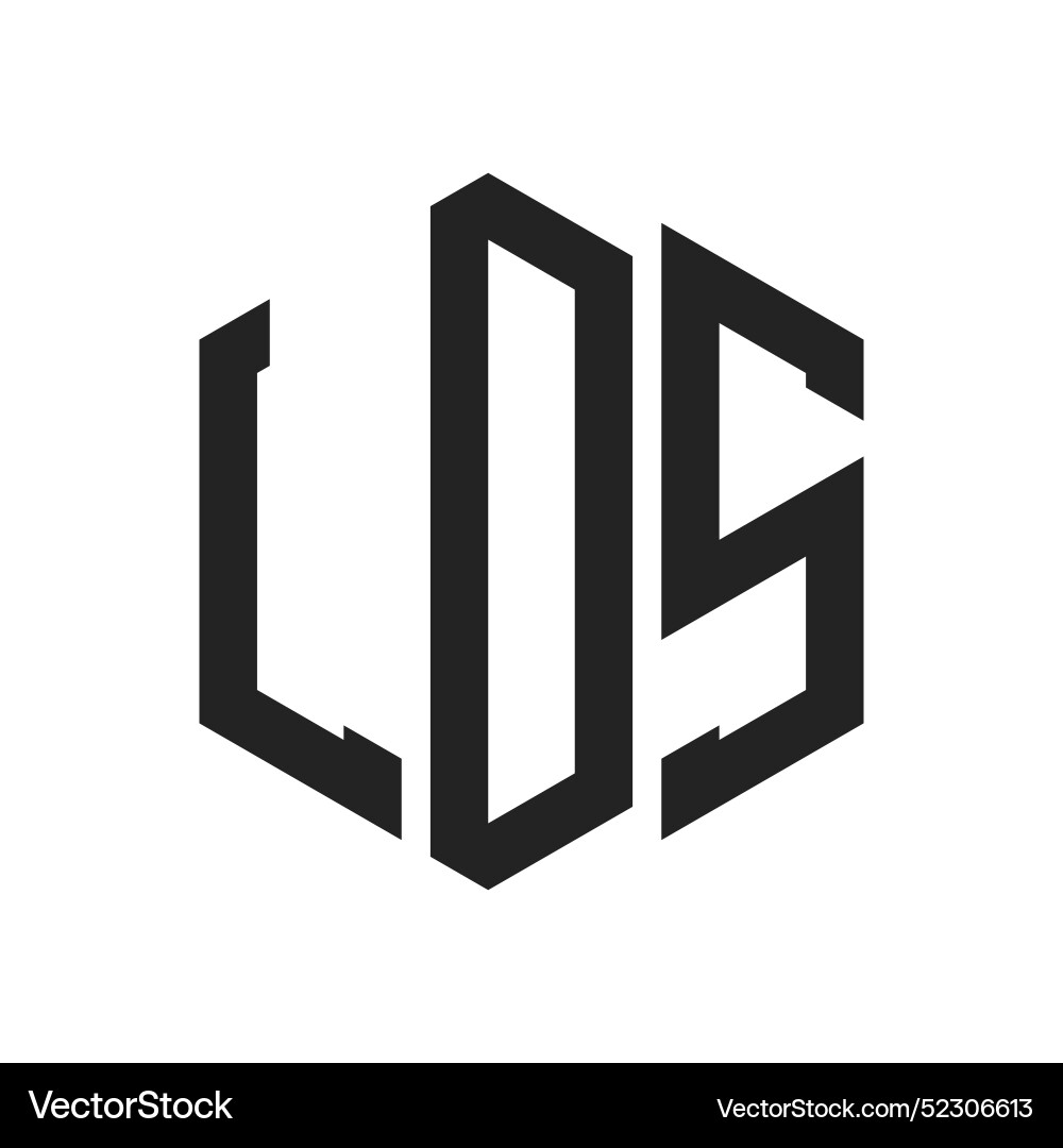 Lds logo design initial letter monogram Royalty Free Vector